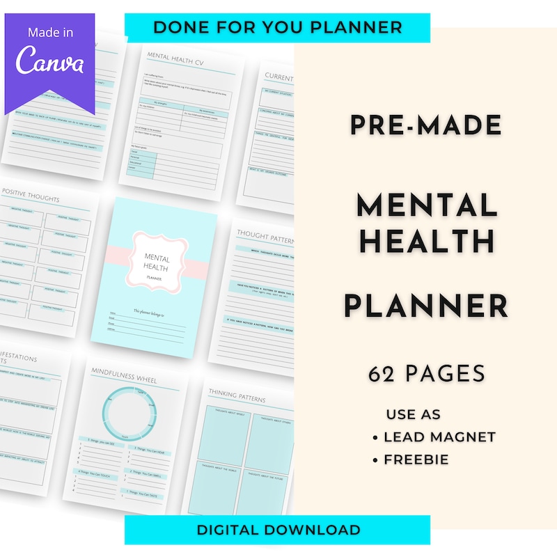Mental Health Planner - Etsy