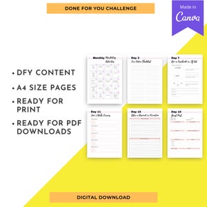 20-day Marketing Activities Challenge | Done for You Visual Task Quest ...
