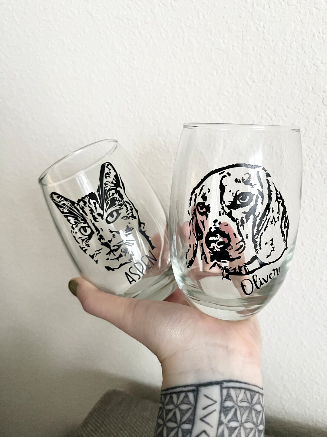 Custom Pet Wine Glass • Custom Beer Pilsner Glass • Glass Jar W Straw ...