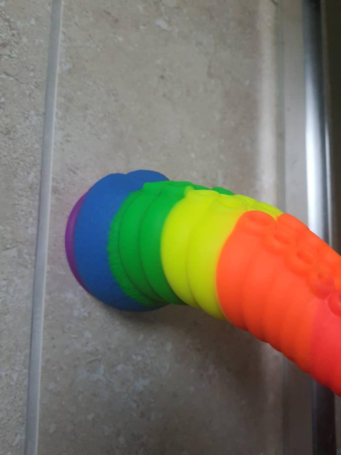 Rainbow Tentacle Dildo Soft Fantasy Dildo Colorful Silicone Etsy