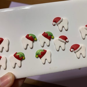 Elf Teeth Earrings, Christmas Teeth Earrings, Polymer Clay Earrings ...