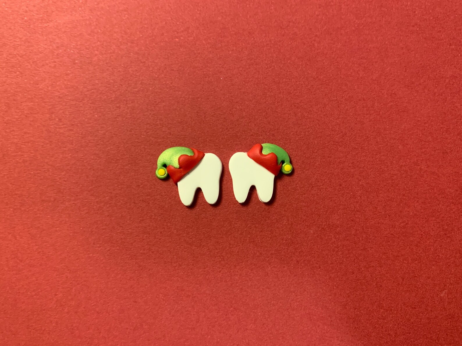 Elf Teeth Earrings, Christmas Teeth Earrings, Polymer Clay Earrings ...