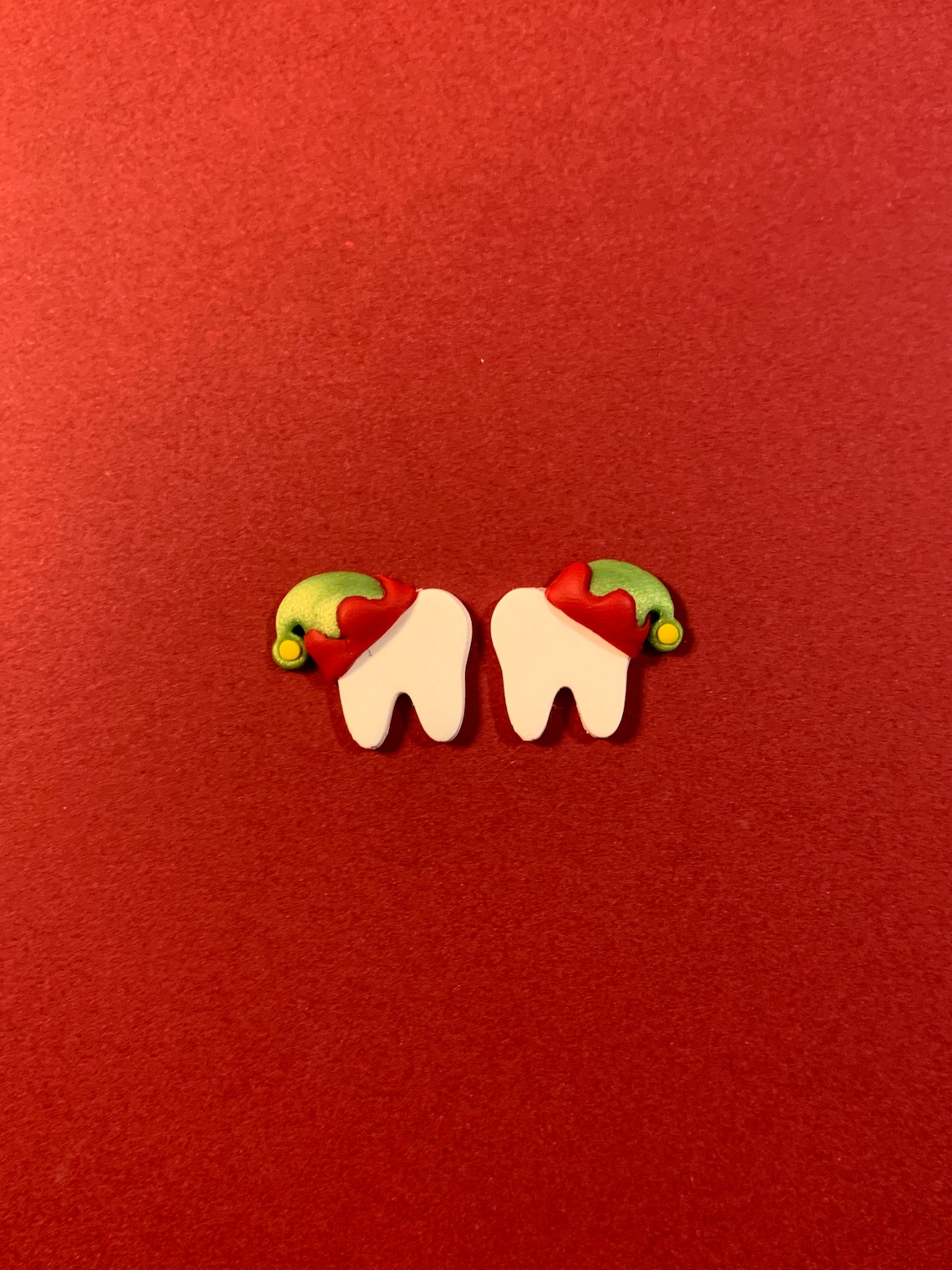 Elf Teeth Earrings, Christmas Teeth Earrings, Polymer Clay Earrings ...