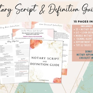 Notary Loan Signing Agent Appointment Checklist - Etsy