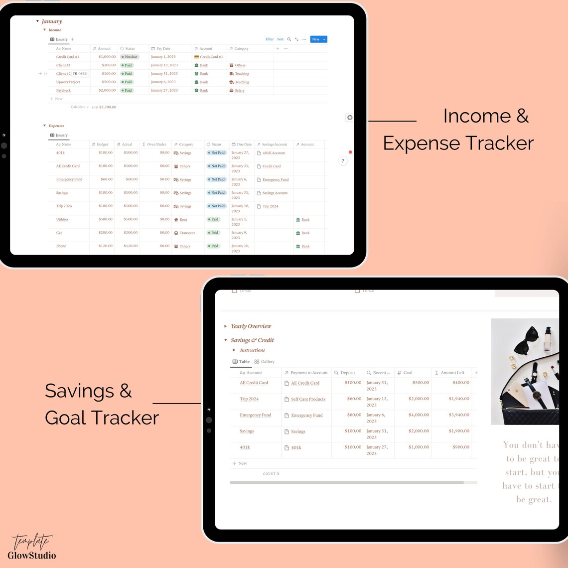 Notion Aesthetic Monthly Finance Tracker, Debt and Expense Tracker ...