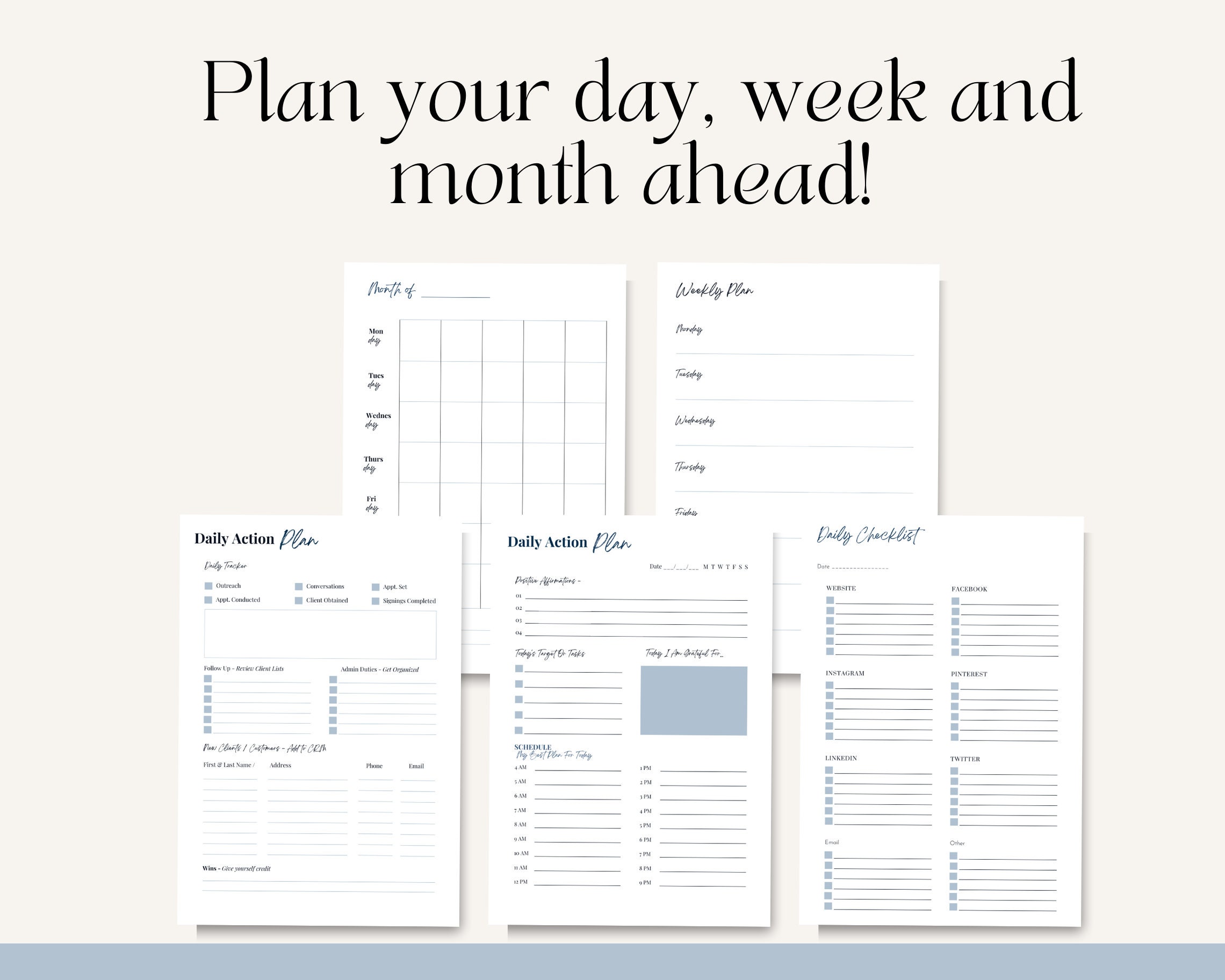 Blue Notary Business Planner, Loan Signing Agent Planner, Notary Social ...