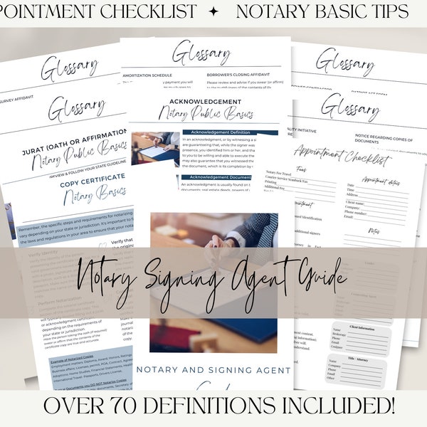 Notary Appointment Checklist - Etsy