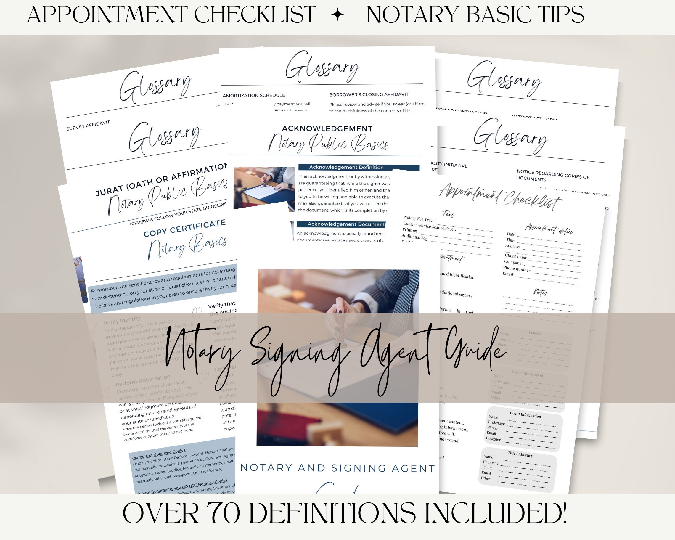 Notary Loan Signing Agent Guide , Notary Forms, Appointment Checklist ...
