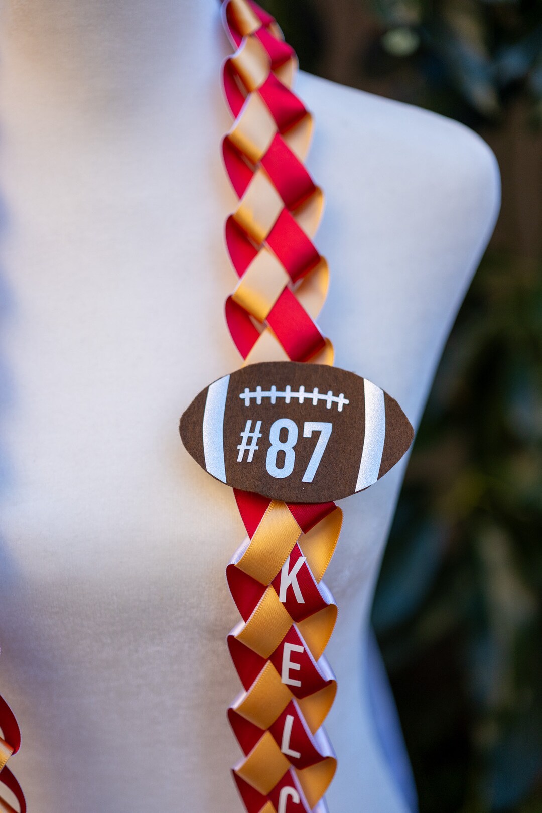 Personalized Football Lei: Senior Night Gift in Team Colors (closed ...