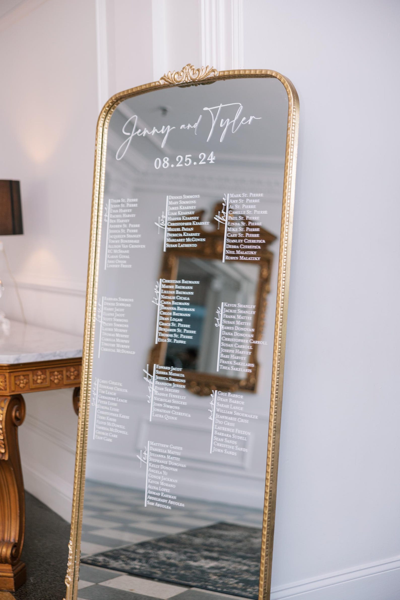 Wedding Seating Chart Vinyl Decals - Etsy