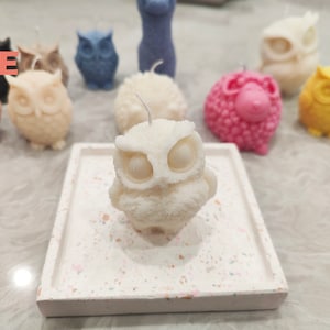 Cute Animals Candle Owl, Sheep, Hedgehog, Alpaca Shaped Candle Custom ...