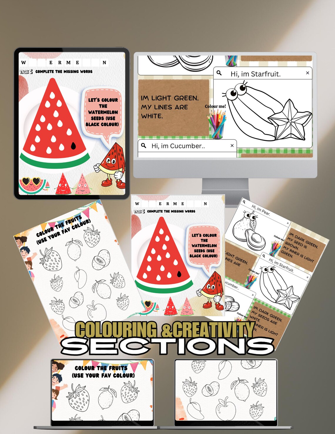 Fun Kids Colouring Book Printable Activity Pack, Instant PDF Download ...