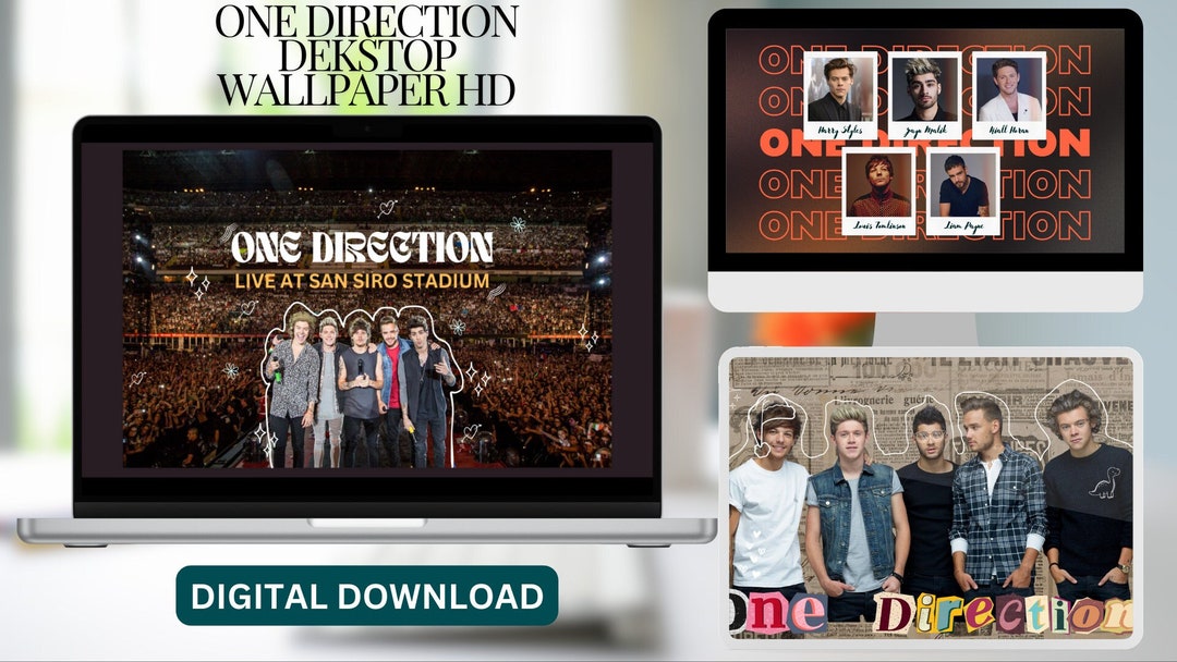 One Direction Desktop Wallpaper Background, Bundle, Digital Download ...