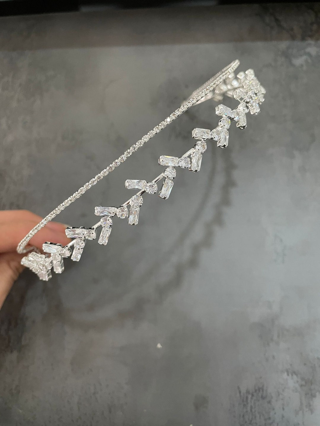 Crystal Double Headband Tiara Wedding Elite Double Band - Etsy
