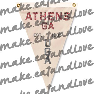 Athens Georgia UGA Pennant Flag Digital Download Red Black Flower ...