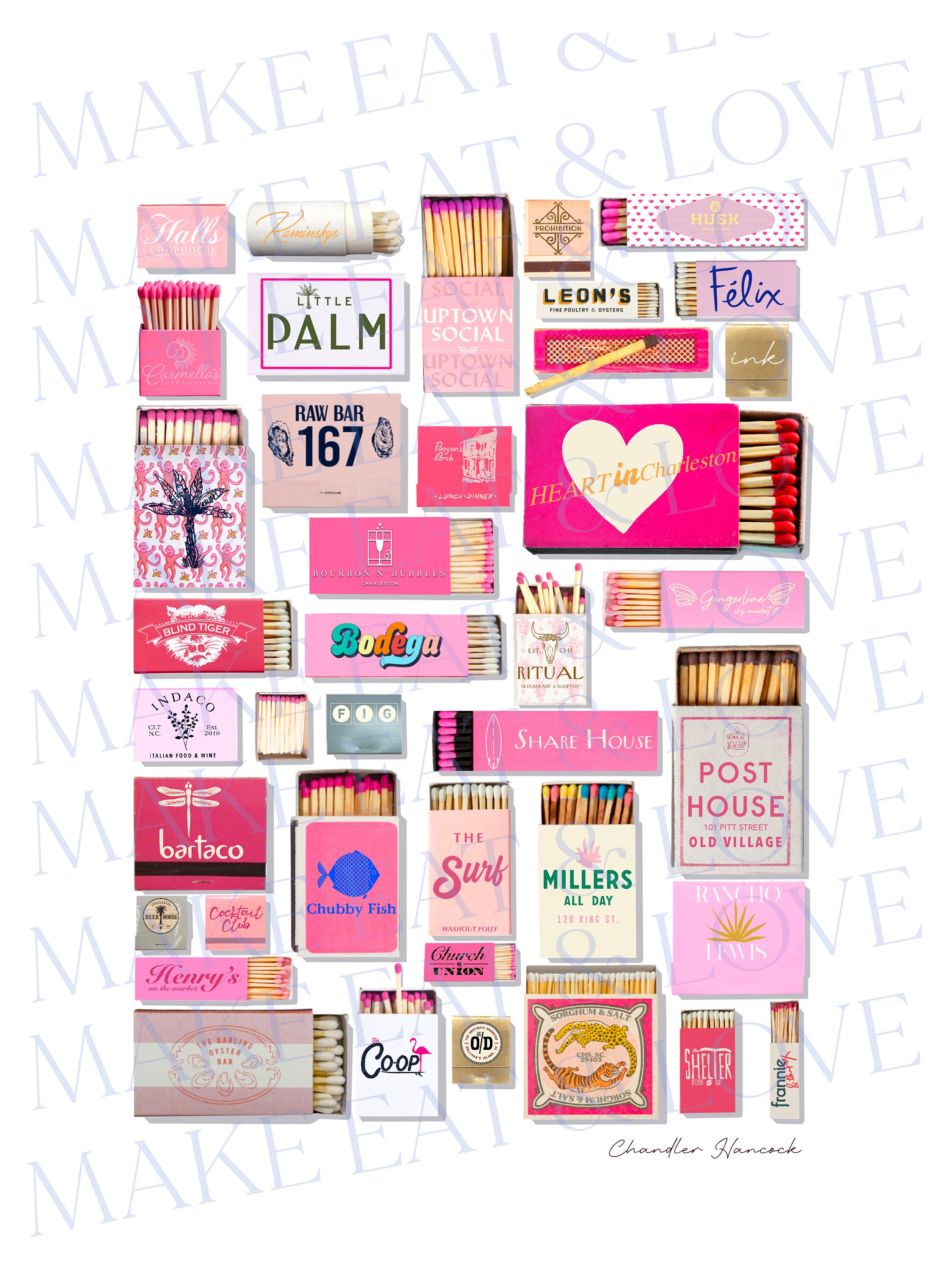 Charleston Pink Matchbook PDF Impresión digital Descargar Matchbook ...