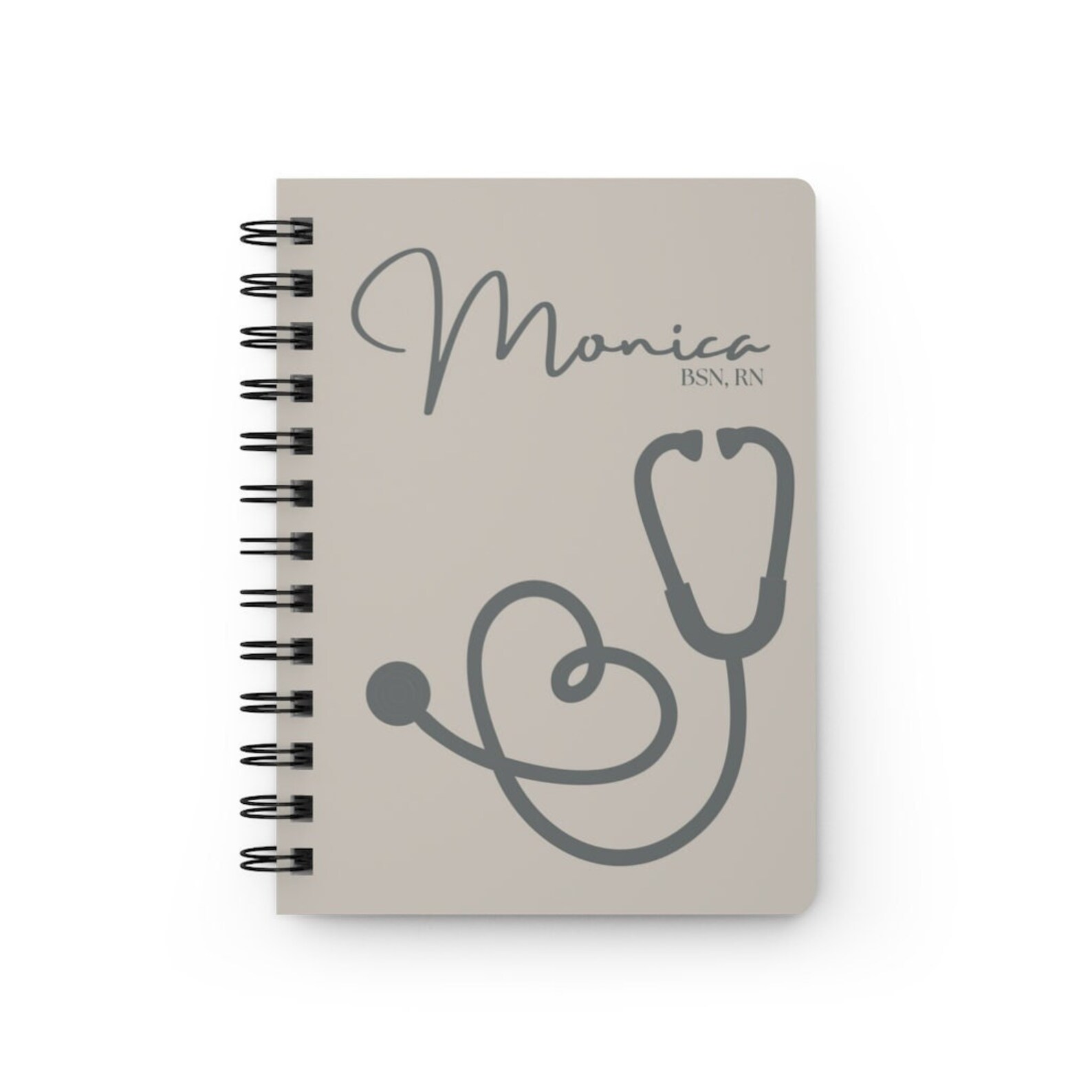 Personalized Spiral Nurse Notebook/ Journal, Personalized RN, MD, Lpn ...