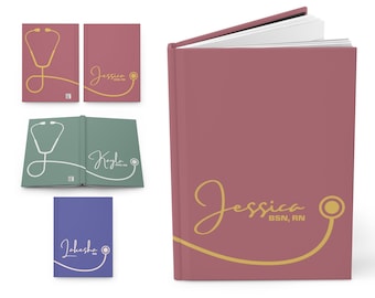 Personalized Spiral Nurse Notebook/ Journal, Personalized RN, MD, Lpn ...