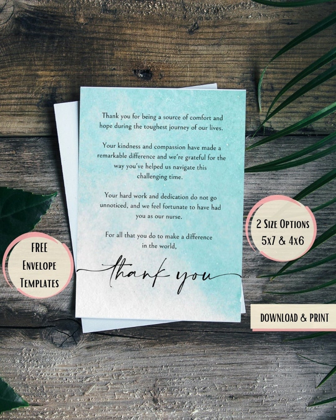Nurse Thank You Cards, Nurse Appreciation, ICU Nurse, NICU Nurse ...