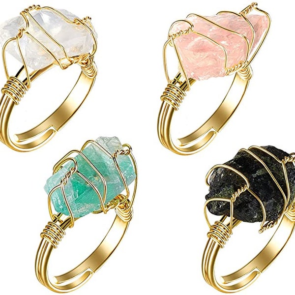 Healing Crystals Ring - Etsy