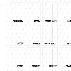 PRINTABLE 6x8 Reading Record Genres Add-on - Etsy
