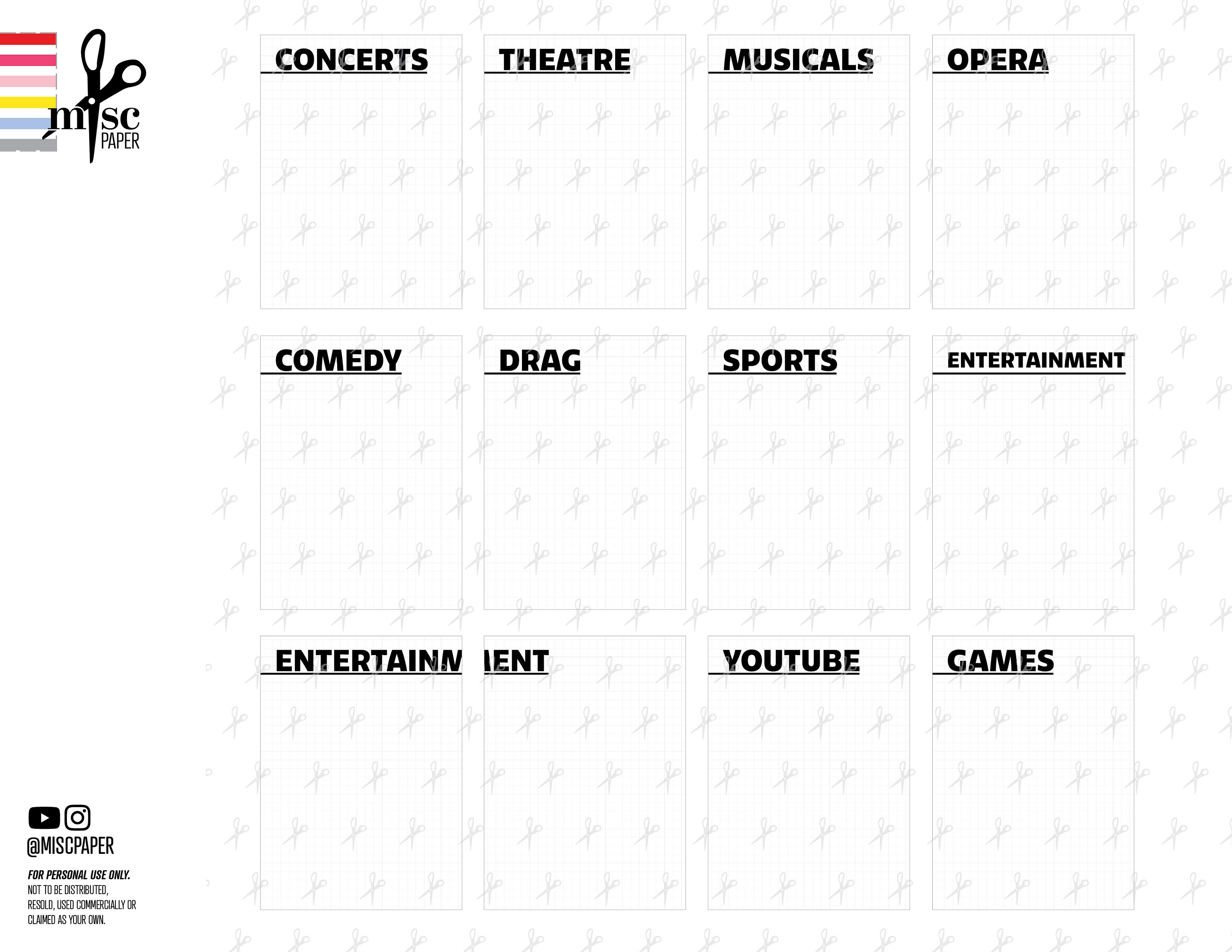 PRINTABLE 6x8 Entertainment Archive - Etsy
