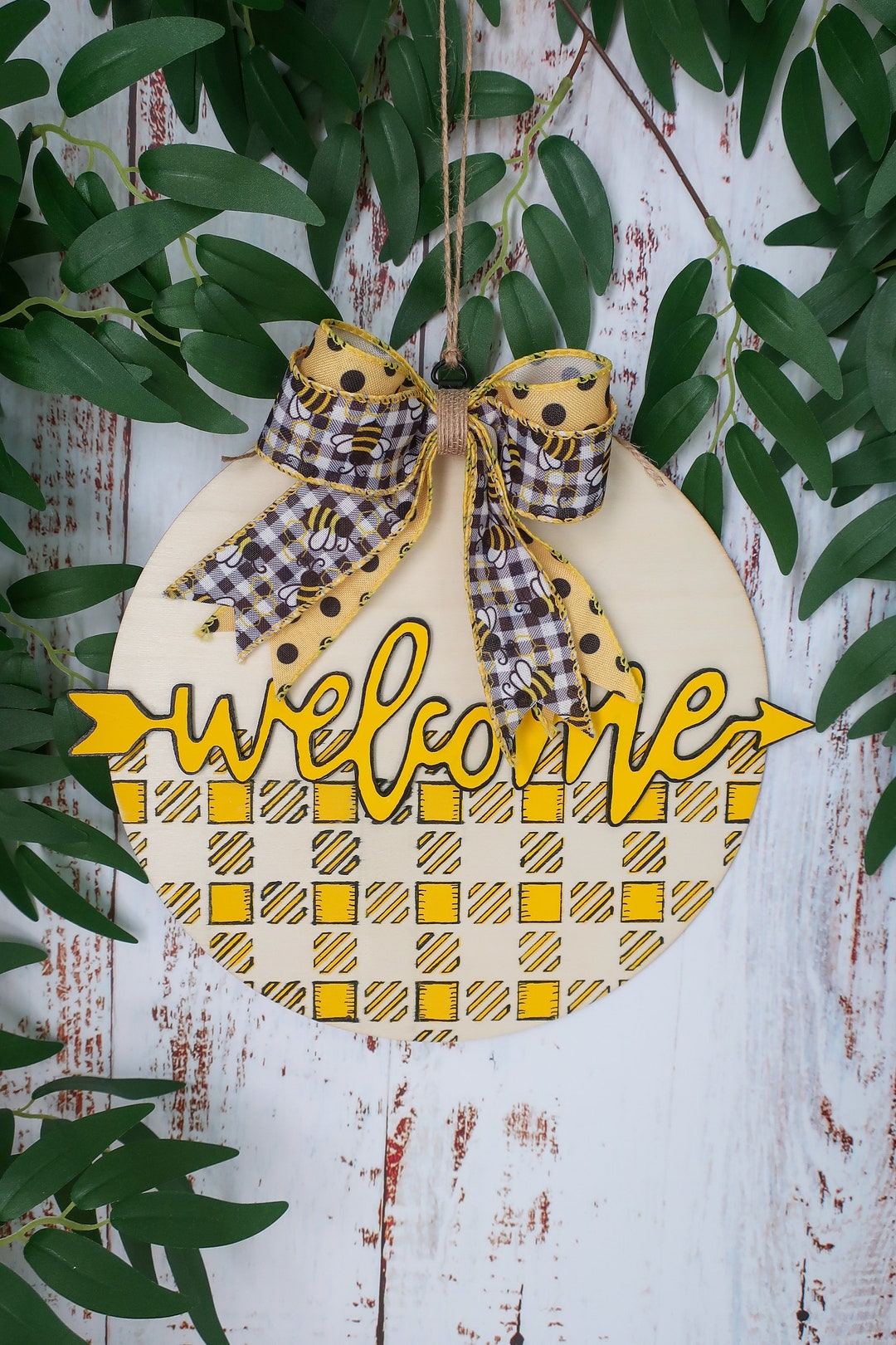 Bumble Bee Welcome Sign - Etsy