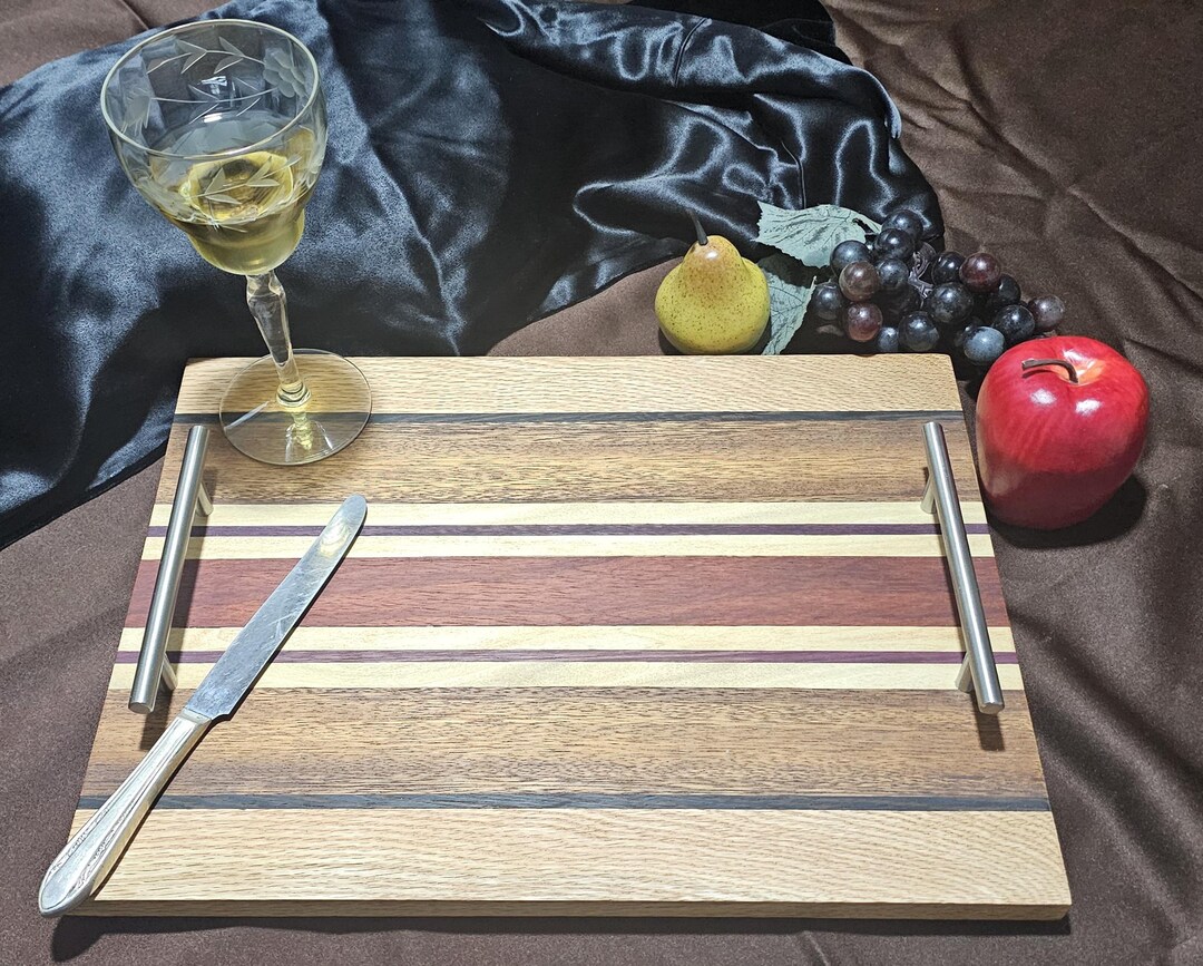 Custom Wood Serving Tray Made of Various Species of Wood. - Etsy