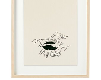 Volcano Print | Etsy