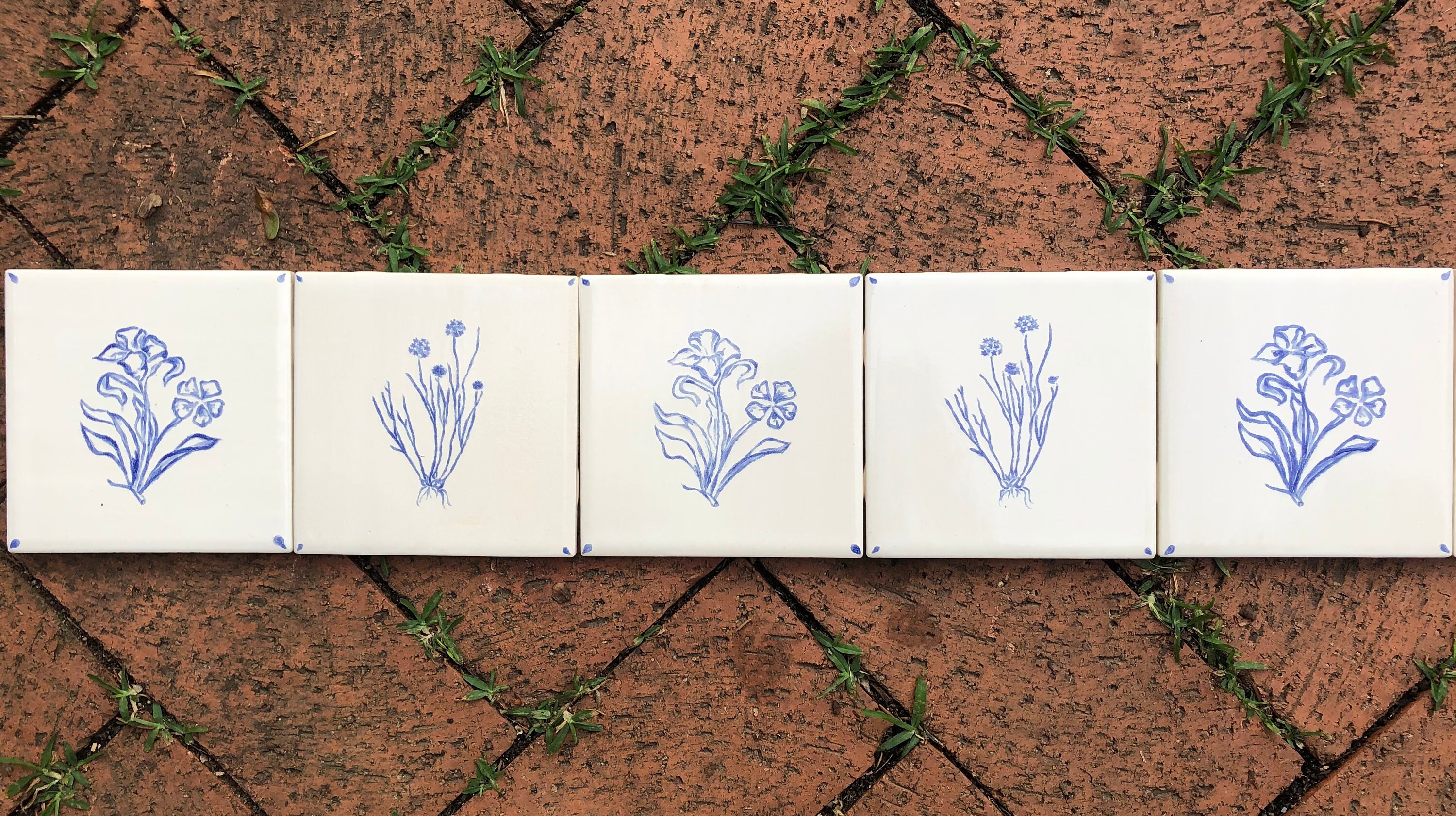 Floral Tiles - Etsy