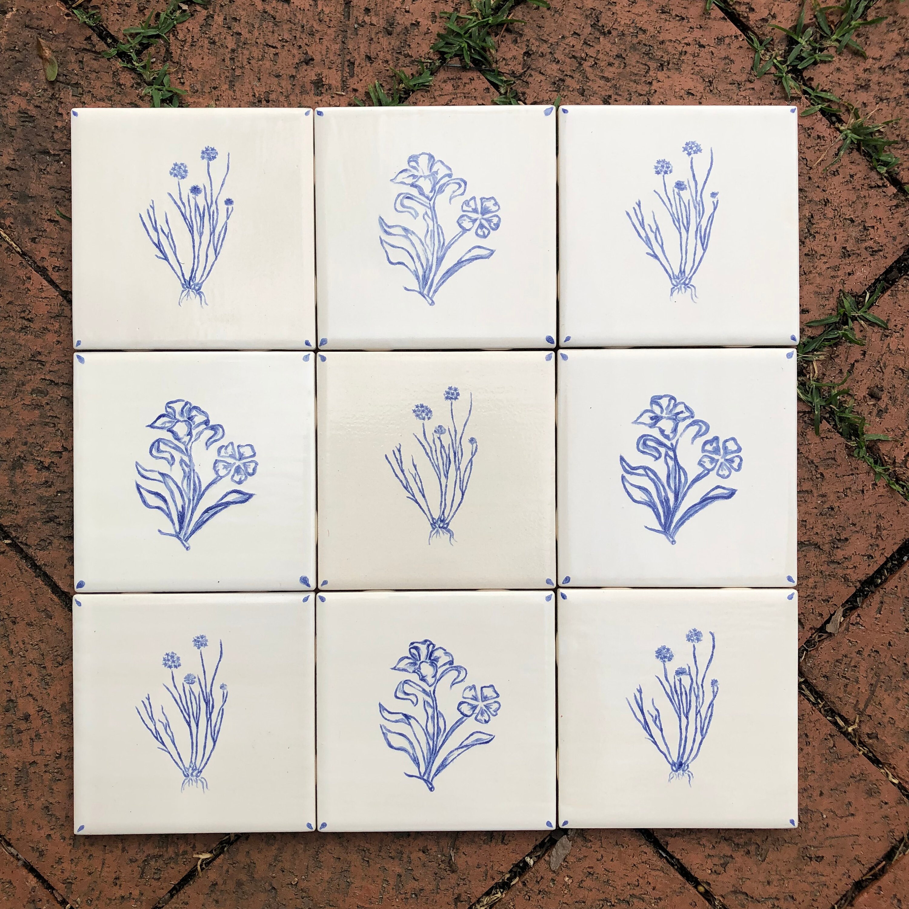 Floral Tiles - Etsy