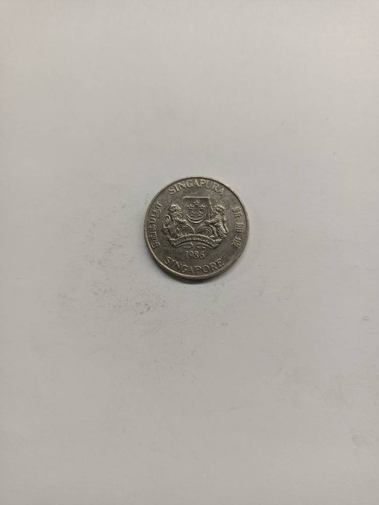 Moneda vintage 20 centavos 1986 de Singapur. - Etsy México
