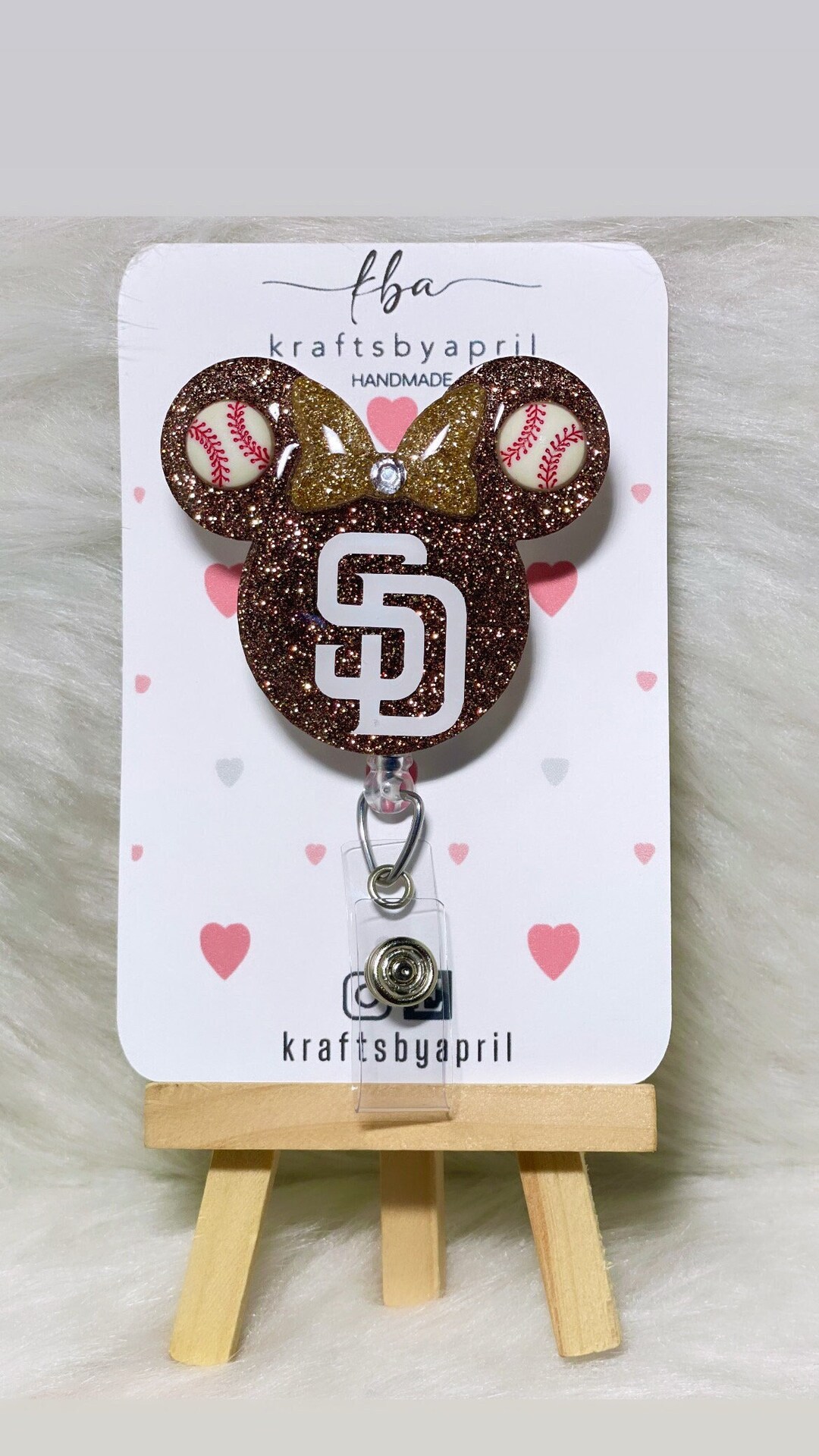 SD Badge Reel ID Holder Nurse Gift Teacher Gift Cute Badge Reel Bling ...