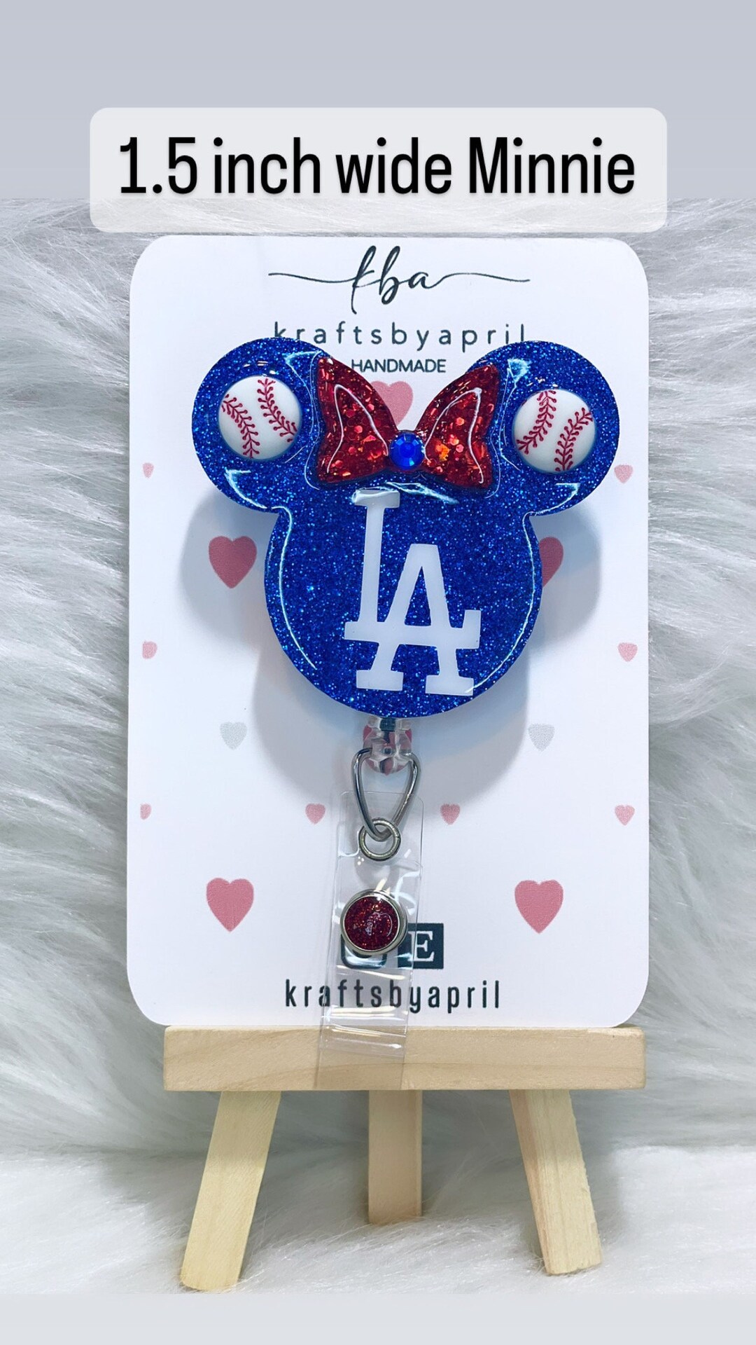LA Badge Reel Baseball Badge Reel Badge Reel Nurse Gift Teacher Gift ...