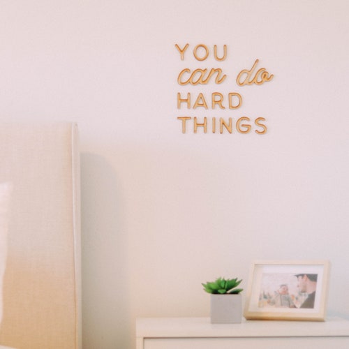 Kid Affirmations Print I Can Do Hard Things Wall Art | Etsy