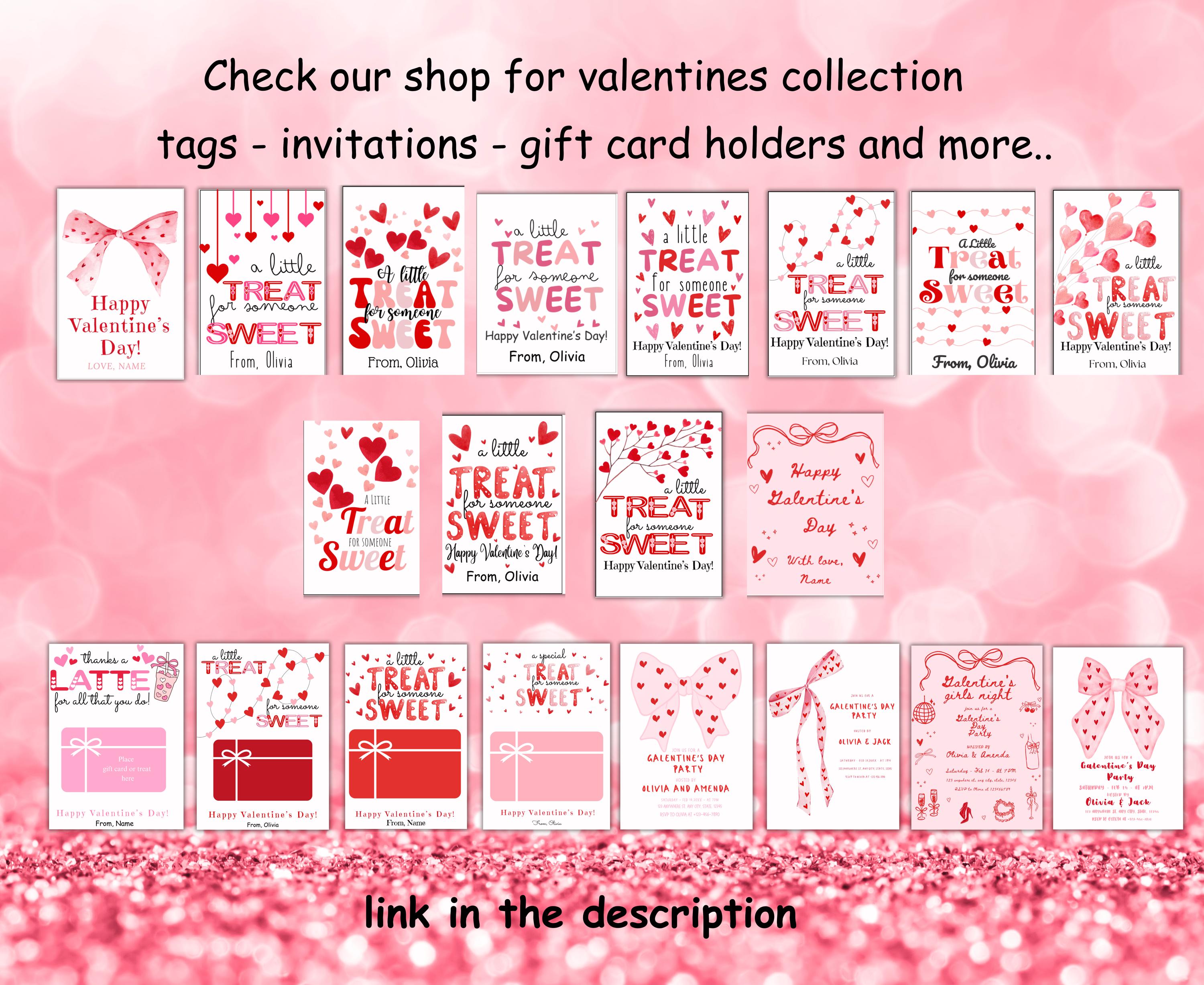 Printable Square Valentine's Day Tag, A Little Treat for Someone Sweet ...