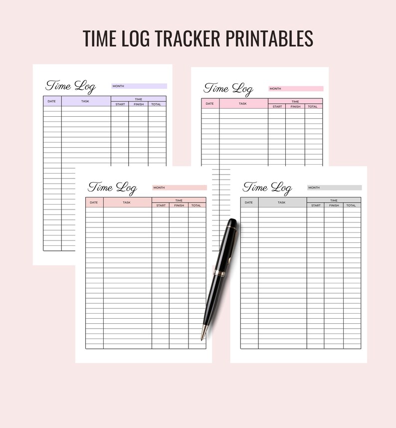 Time Log Printable Project Time Log Freelance Tracker Time | Etsy