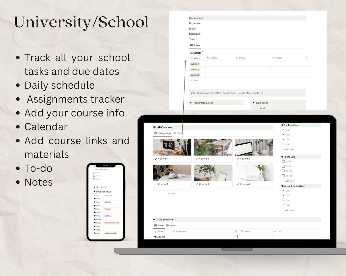 Ultimate Student Notion Template, Notion Student Template, Digital ...