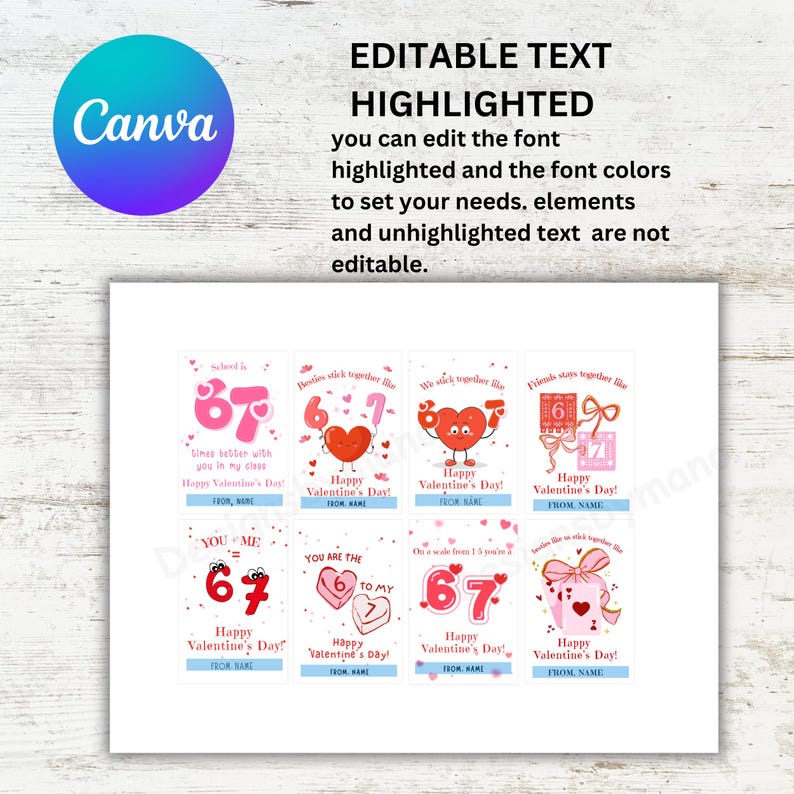 67 Slang Valentine Cards for Kids Tweens, Girls 6 7 Valentine's Day ...