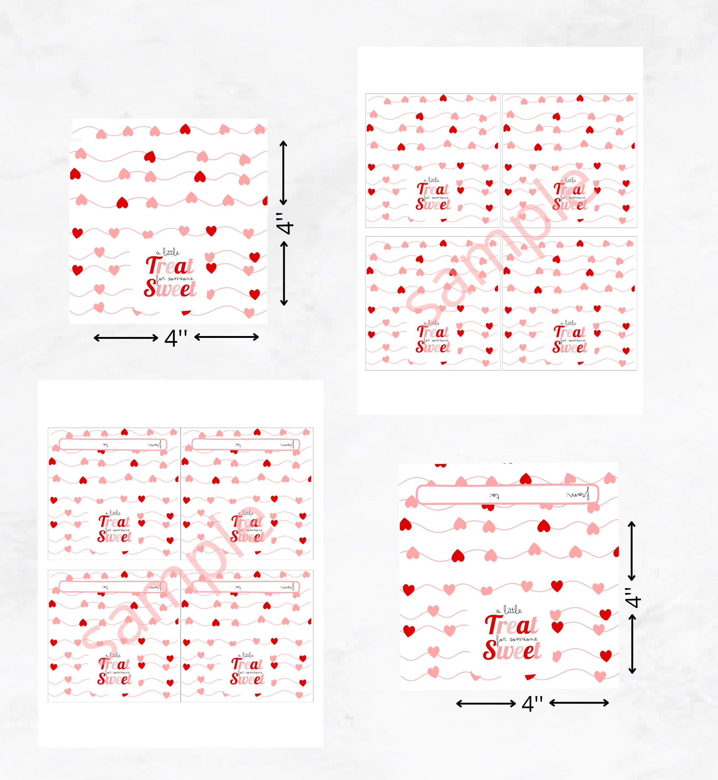 Happy Valentine's Day Printable Bag Topper, Valentine's Day Bag Topper ...