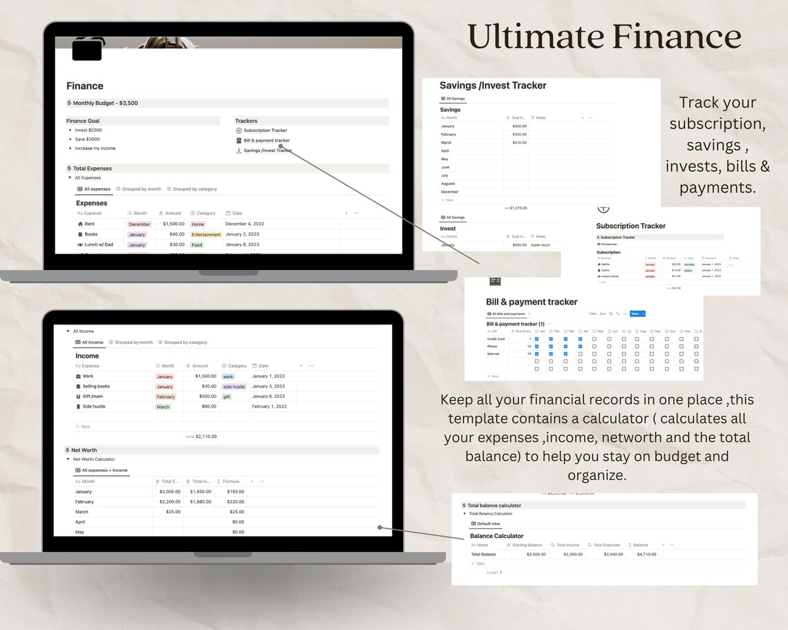 Ultimate Student Notion Template, Notion Student Template, Digital College Planner, Aesthetic ...