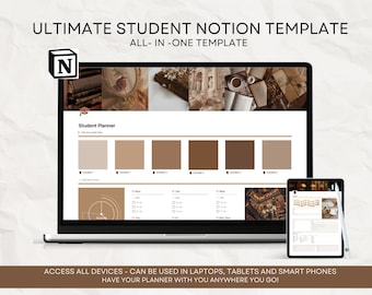 Ultimate Student Notion Template, Notion Student Template, Digital College Planner, Aesthetic ...