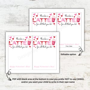 EDITABLE Teacher Valentine Gift Card Holder, Valentine Coffee Card ...