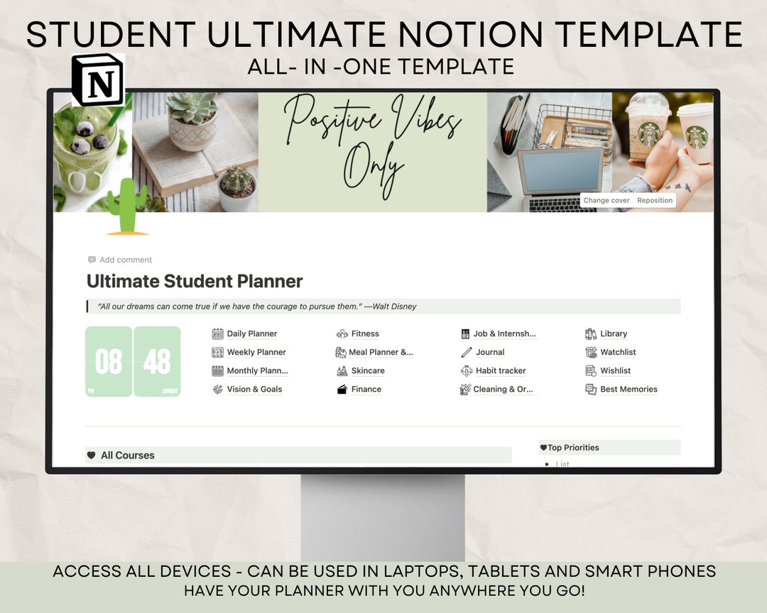 Ultimate Student Notion Template, Notion Student Template, Digital ...