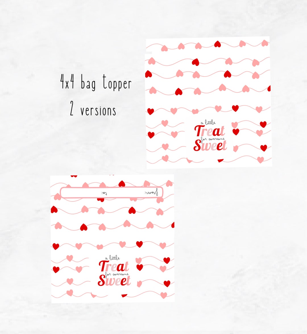 Happy Valentine's Day Printable Bag Topper, Valentine's Day Bag Topper ...