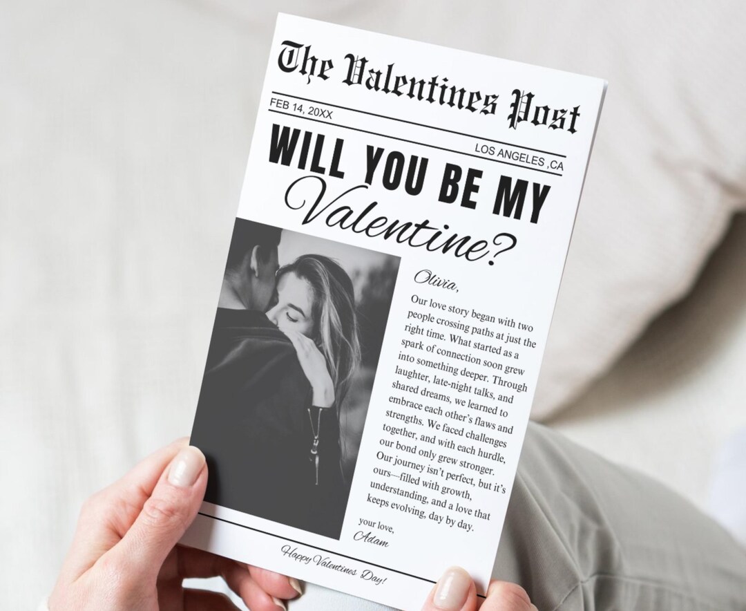 Valentines Day Newspaper Template, Editable Valentines Newspaper ...