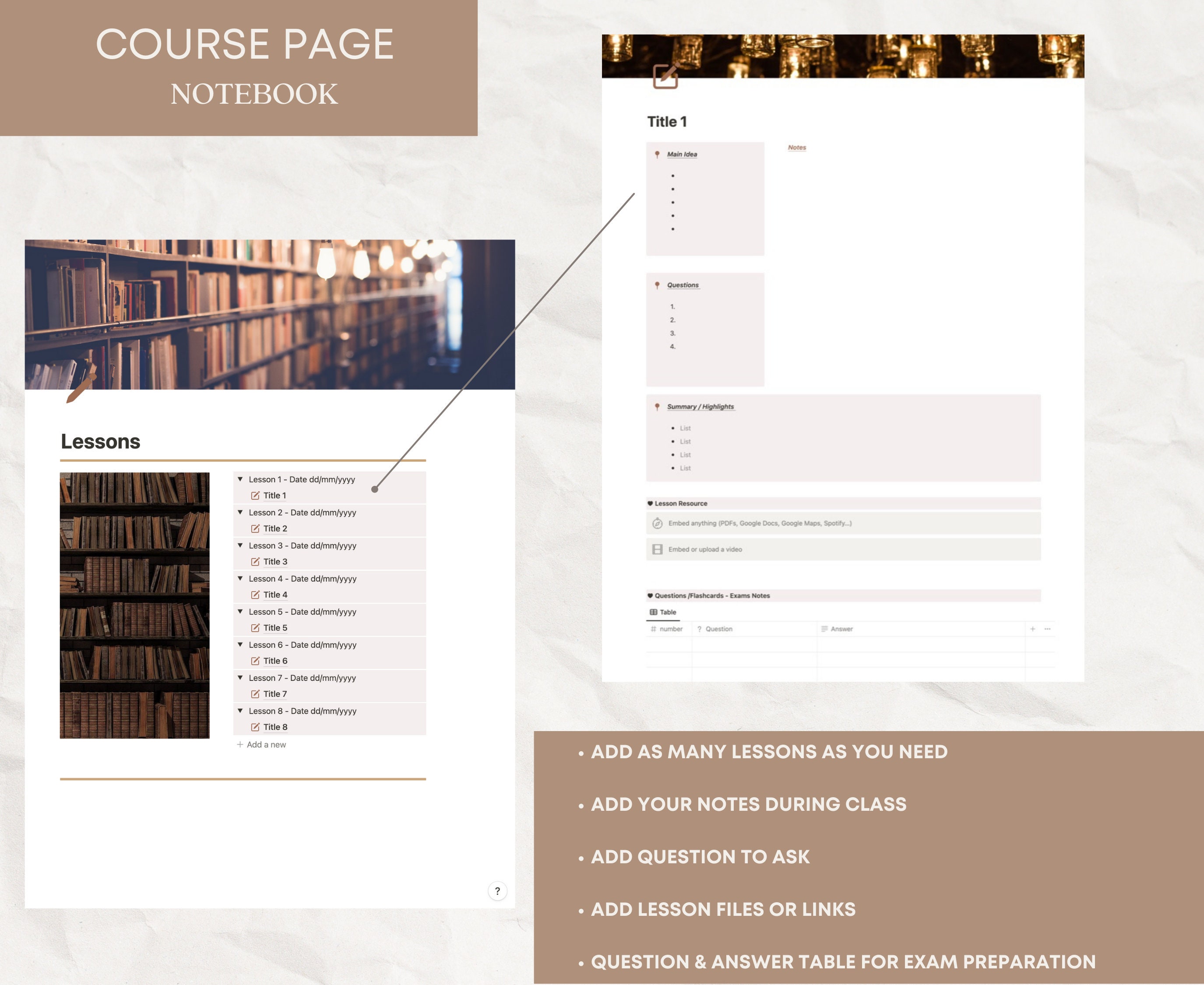 Student Notion Template Planner, Notion Student Template, Digital ...