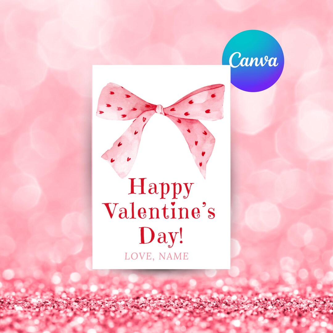 Editable Valentine's Day Tag, Happy Valentines Day Tag, Valentine's Day ...