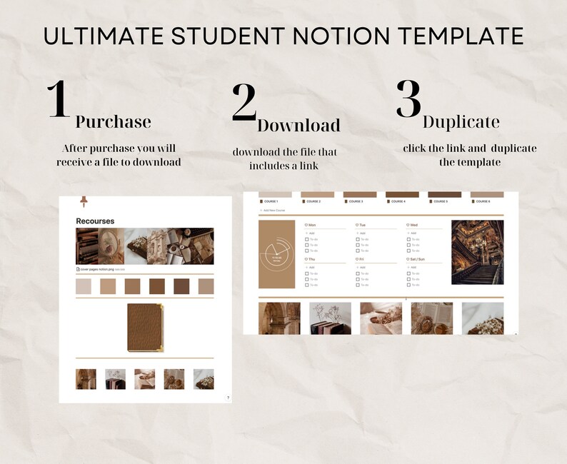 Student Notion Template Planner, Notion Student Template, Digital ...