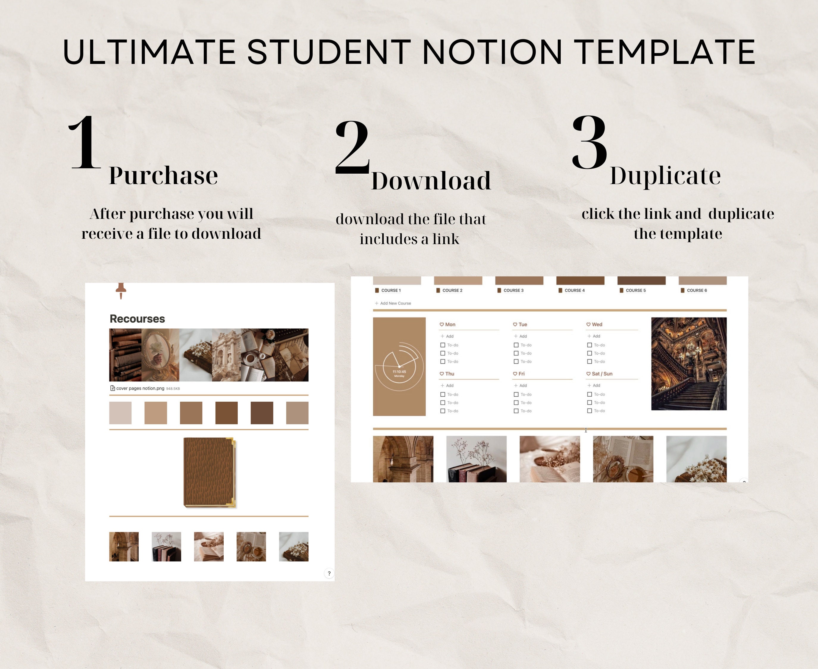 Student Notion Template Planner, Notion Student Template, Digital ...